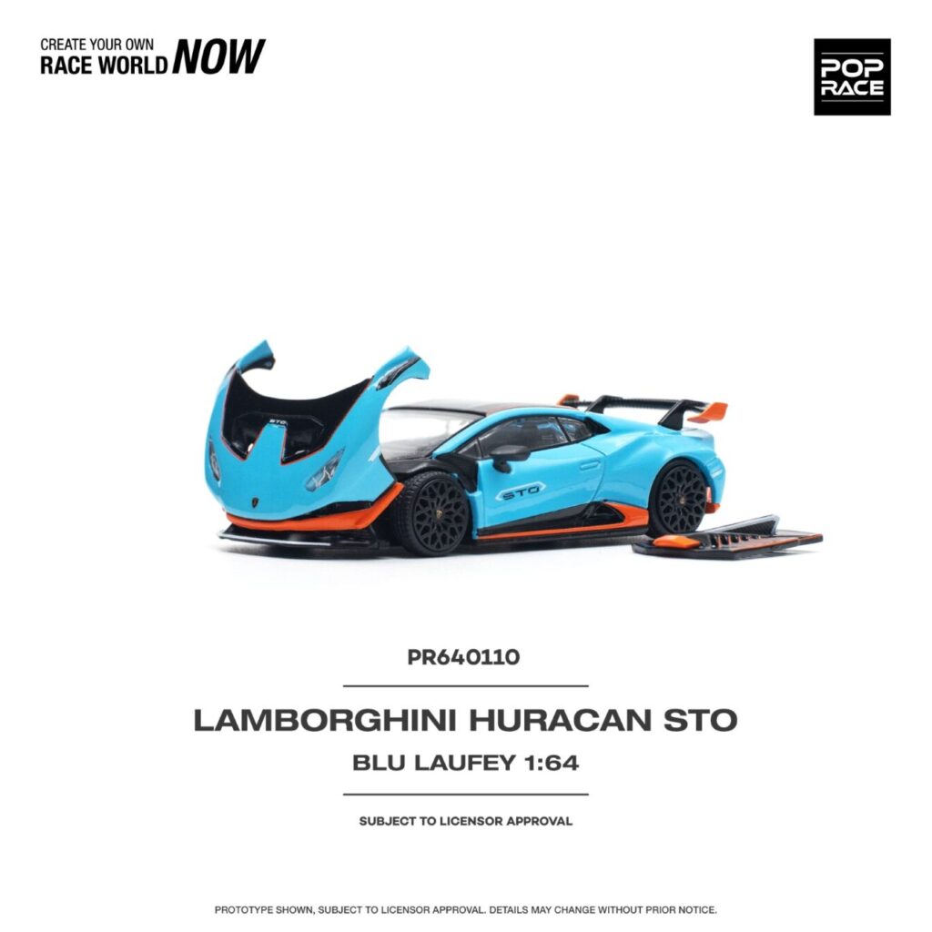 Pop Race 1/64 Lamborghini Huracan STO Blue Laufey PR64-0110 – Zakzuk Toys