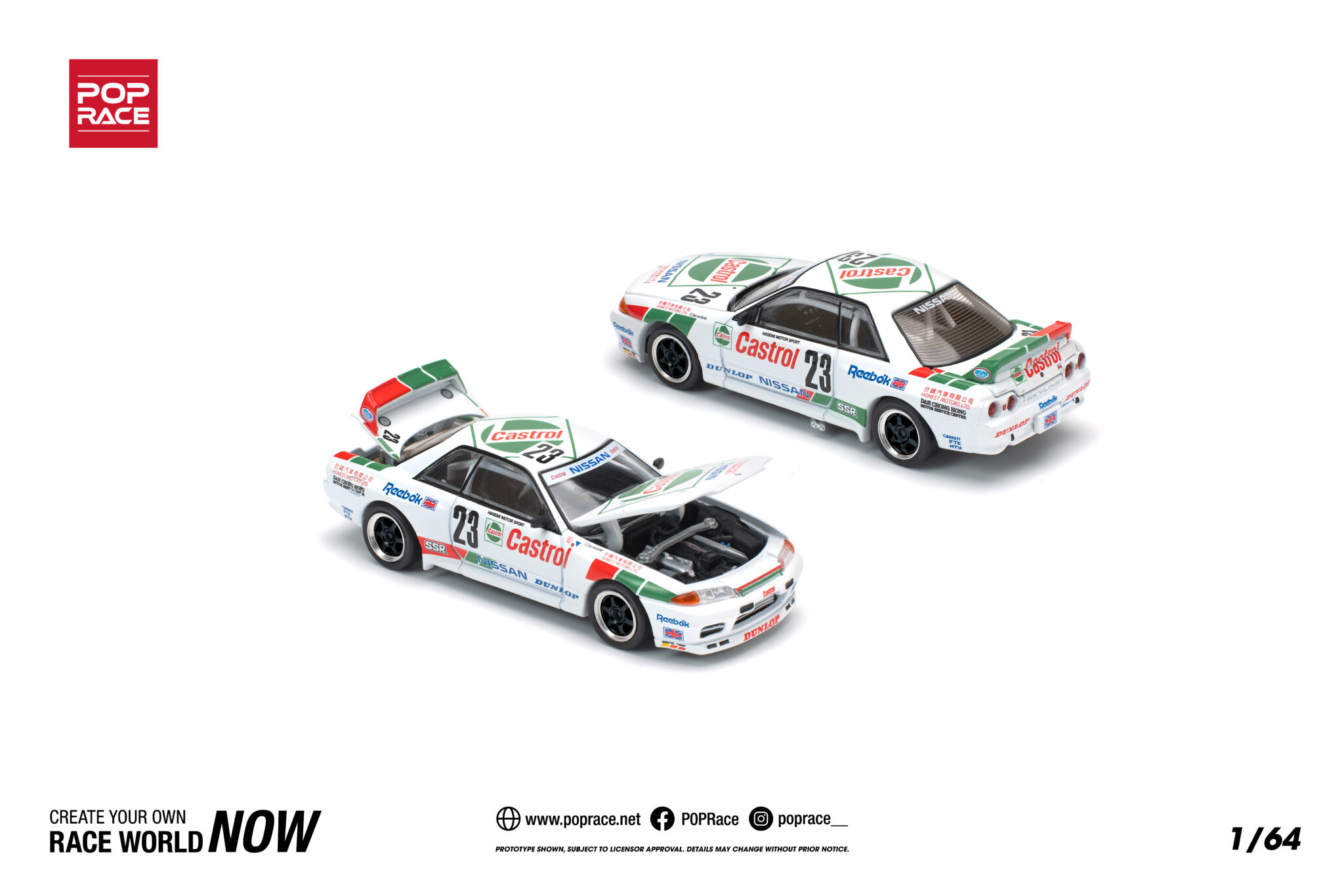 Pop Race 1/64 GT-R R32 MACAU GUIA RACE 1990 WINNER PR640194 – Zakzuk Toys