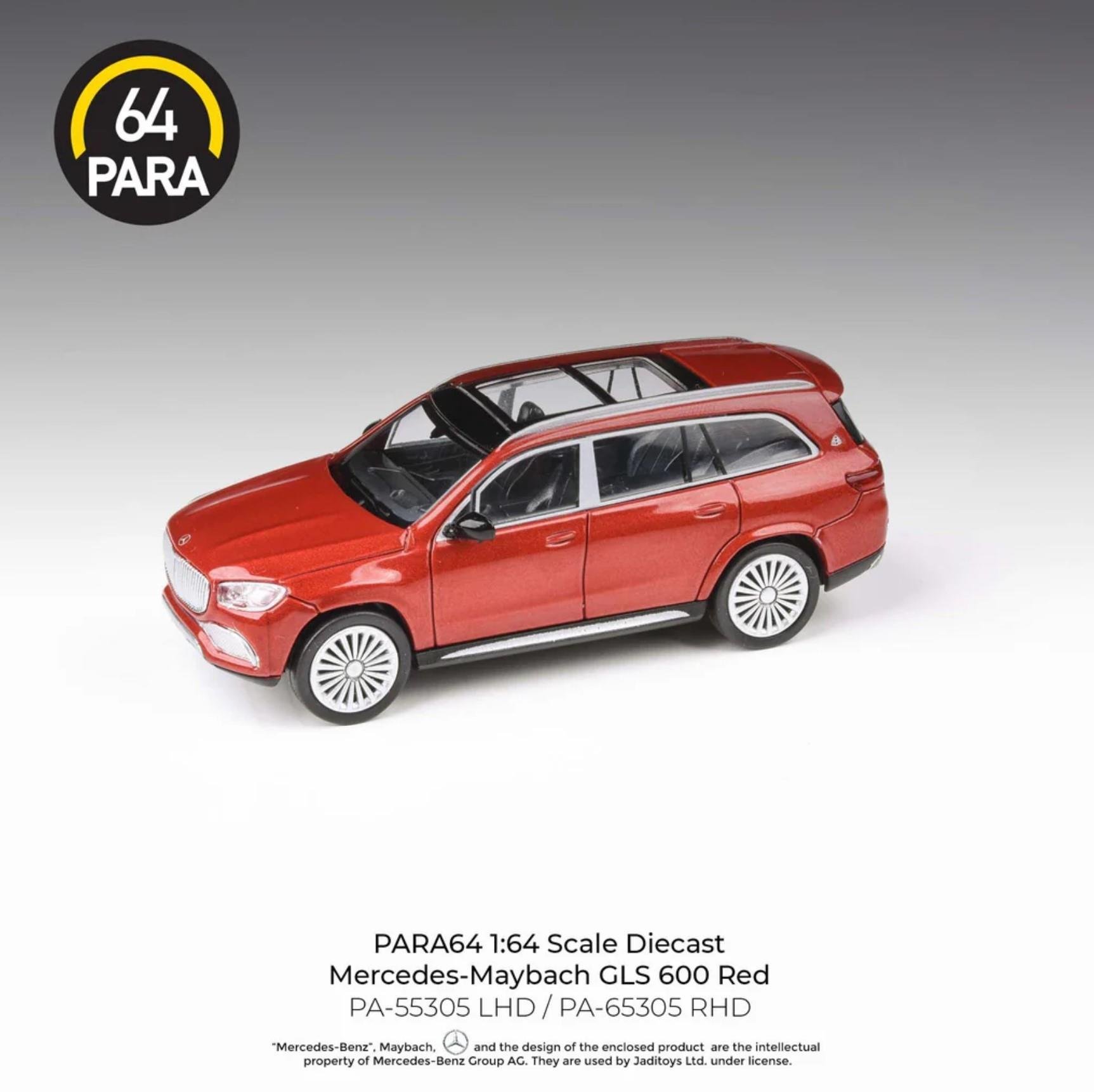 Para64 Mercedes 2020 Maybach GLS 600 Red LHD – Zakzuk Toys